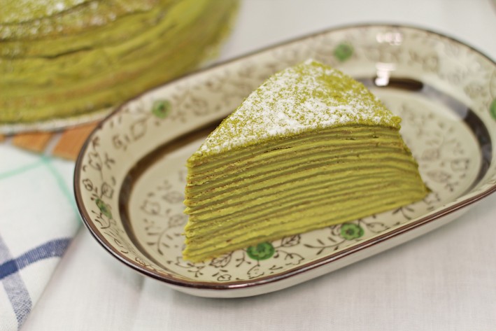 Matcha Mille Crepe Cake (抹茶ミルクレープの作り方) | TheZongHan